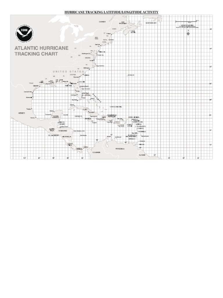 Hurricane Path Plotting Activity | PDF | Atmospheric Circulation ...