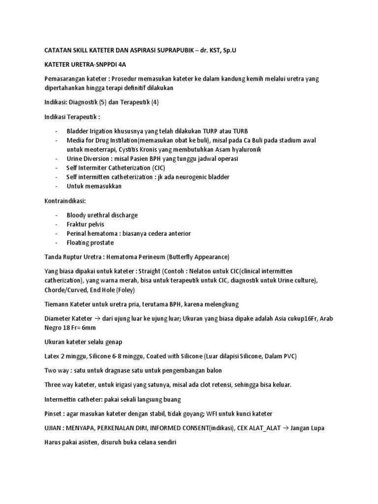 Catheter dan Aspiras Suprapubik | PDF