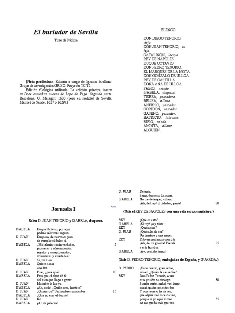 Tirso de Molina - El Burlador de Sevilla | PDF | Religión y creencia