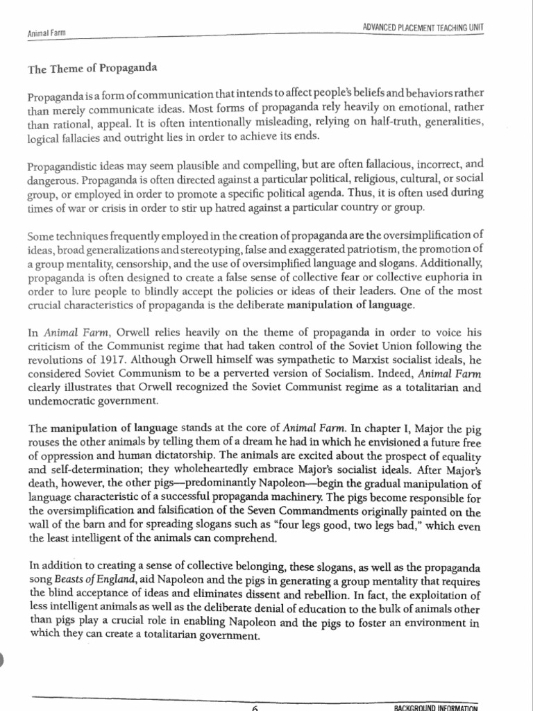 Animal Farm Propaganda | PDF