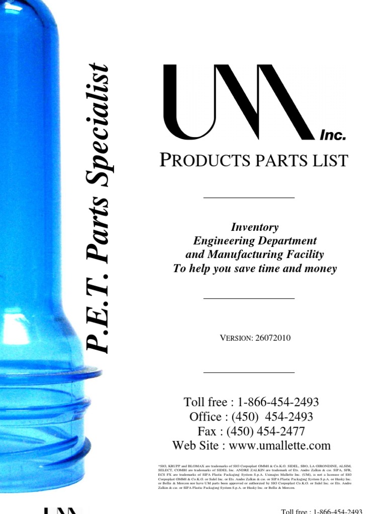 Roducts Parts List: Inventory Engineering Department and Manufacturing ...