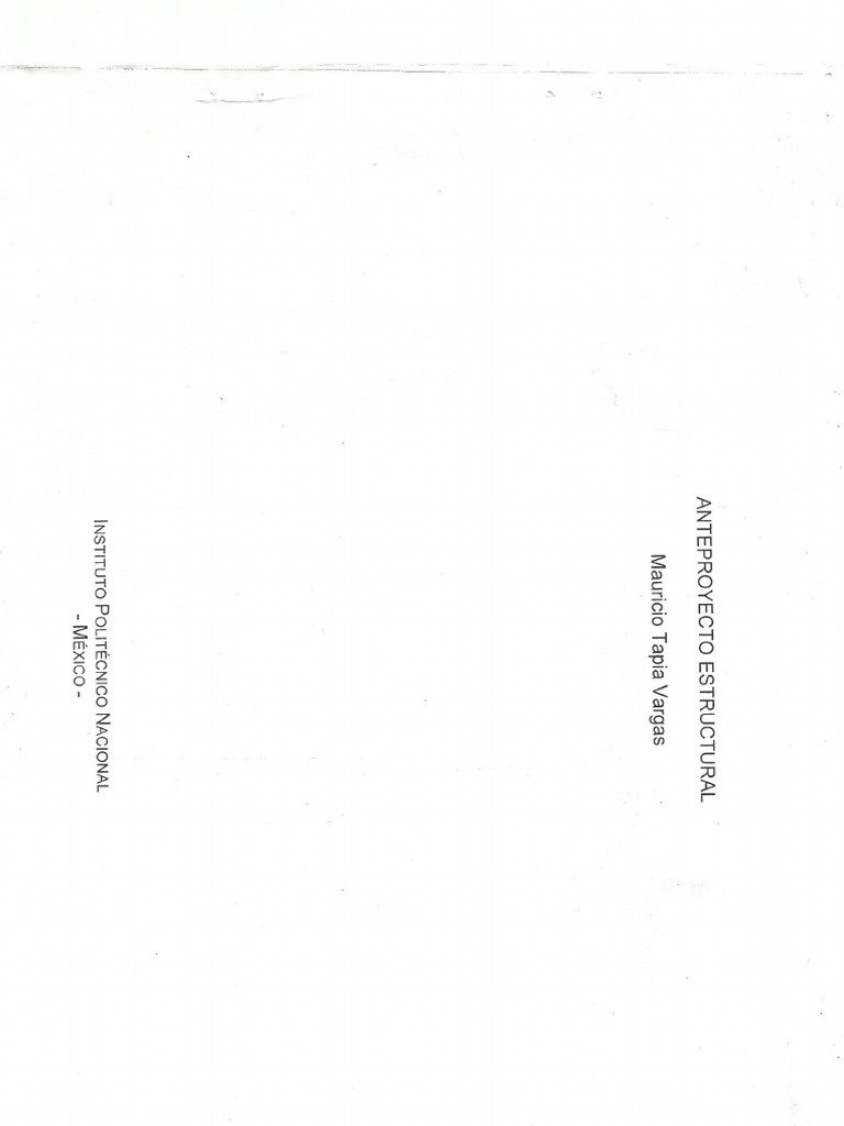 Anteproyecto Estructural - MAURICIO TAPIA VARGAS | PDF