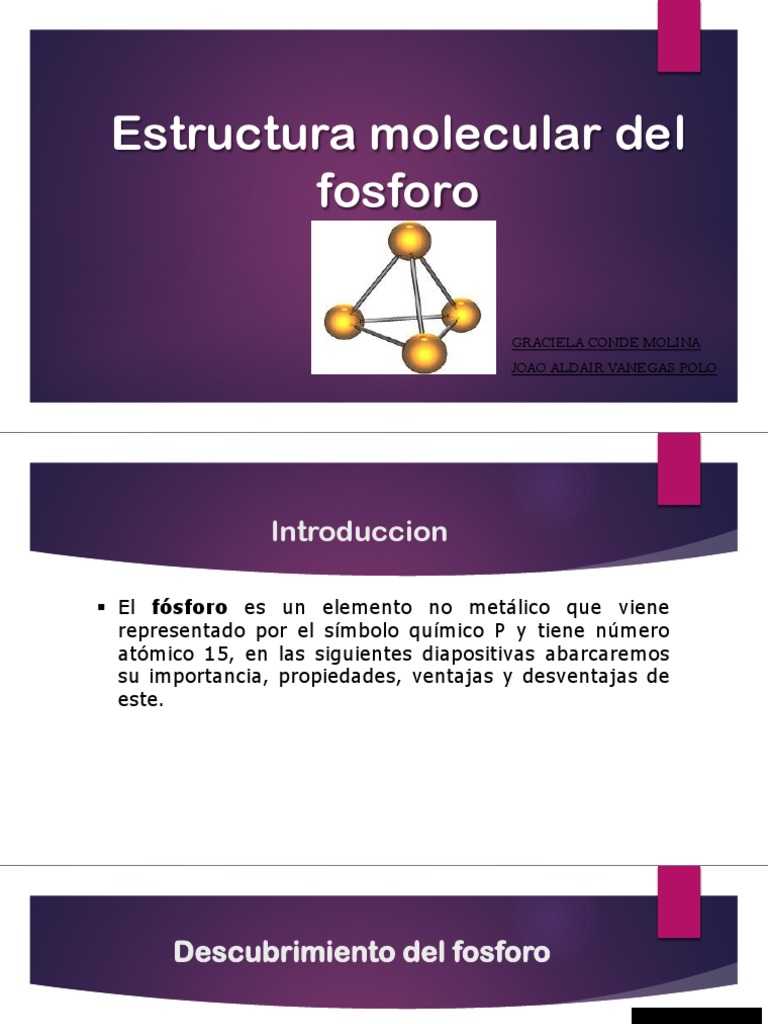 Estructura Molecular Del Fosforo | PDF | Fósforo | Fosfato