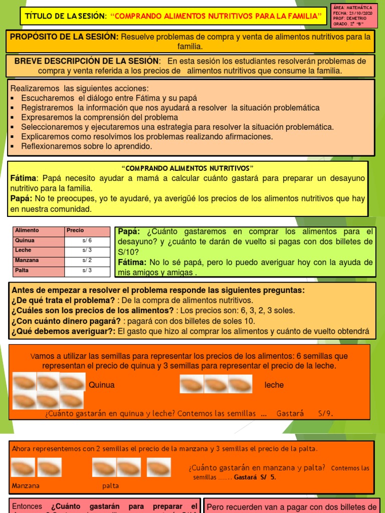 Comprando Alimentos Mat | PDF | Alimentos | Comida y bebida