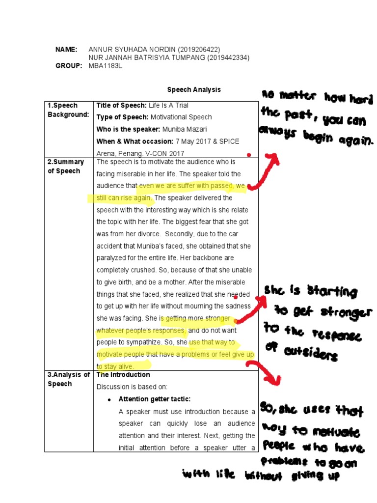 Speech Analysis | PDF | Speech | Psychological Concepts