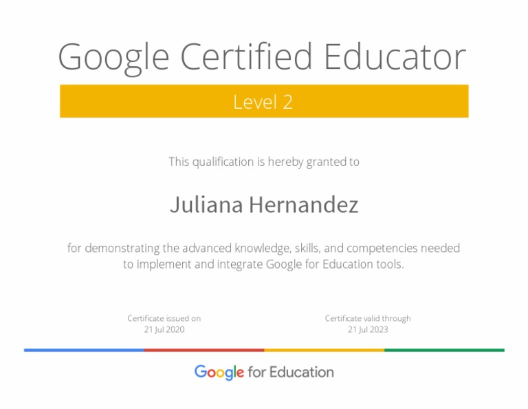 Google Certified Educator Level 2 | PDF