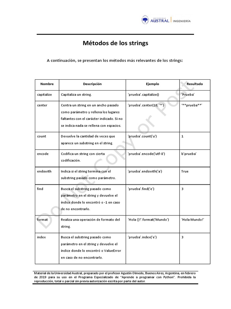 2 Métodos de Los Strings | PDF | Cadena (informática) | Caso de carta