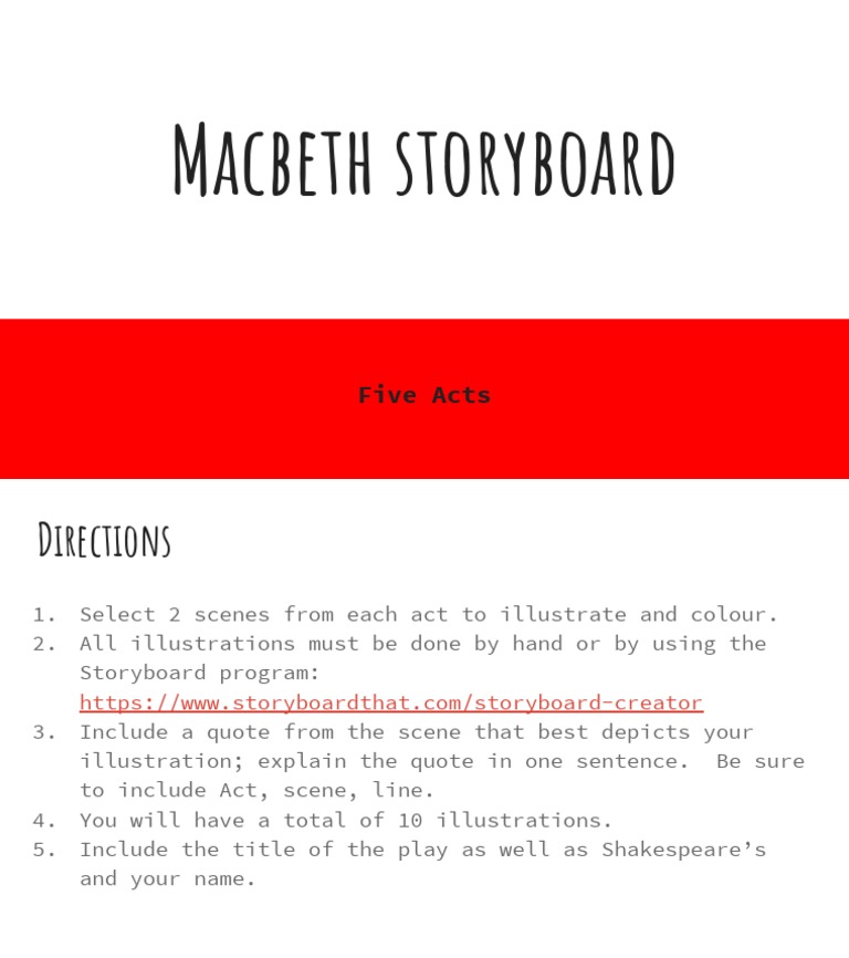 Macbeth Storyboard | PDF