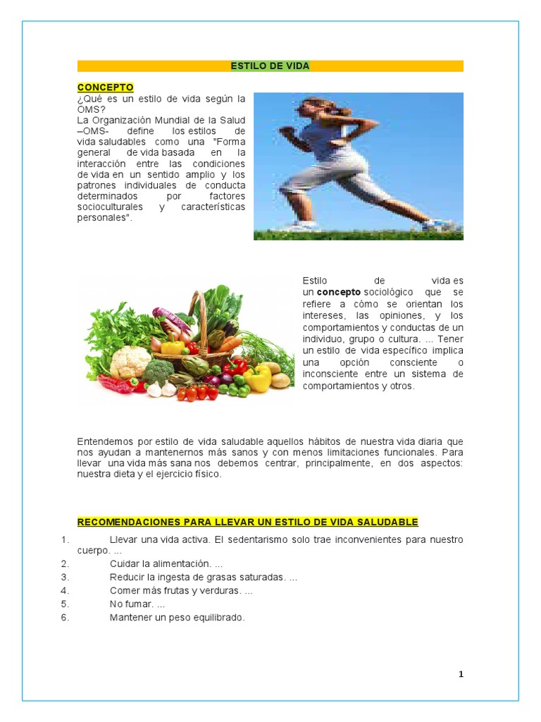 Estilo de Vida | PDF | Estilo de vida (sociología) | La naturaleza humana