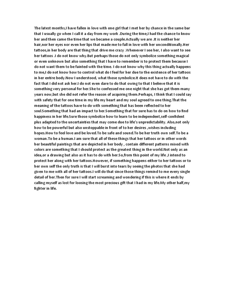 Turning A Poem Into A Story | PDF | Tattoo