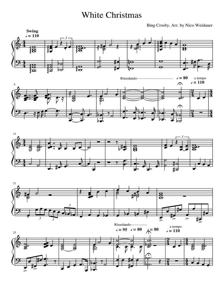White Christmas Piano | PDF | Musical Forms | Elements Of Music