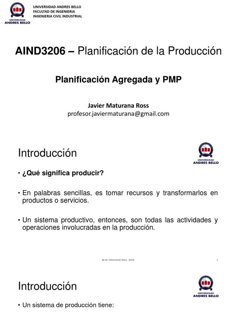 Capitulo 1 - Planificación Agregada y PMP | PDF | Inventario | Logística