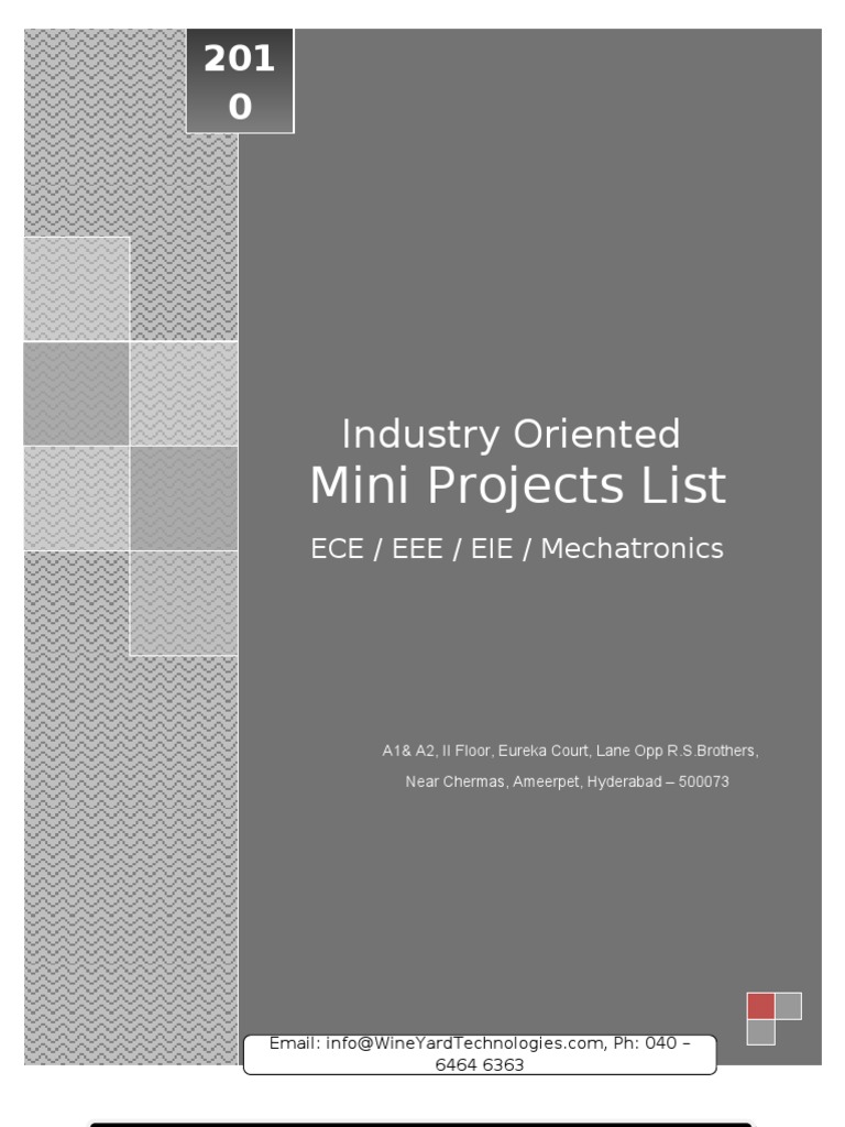 Mini Projects List: Industry Oriented | PDF | Microcontroller ...