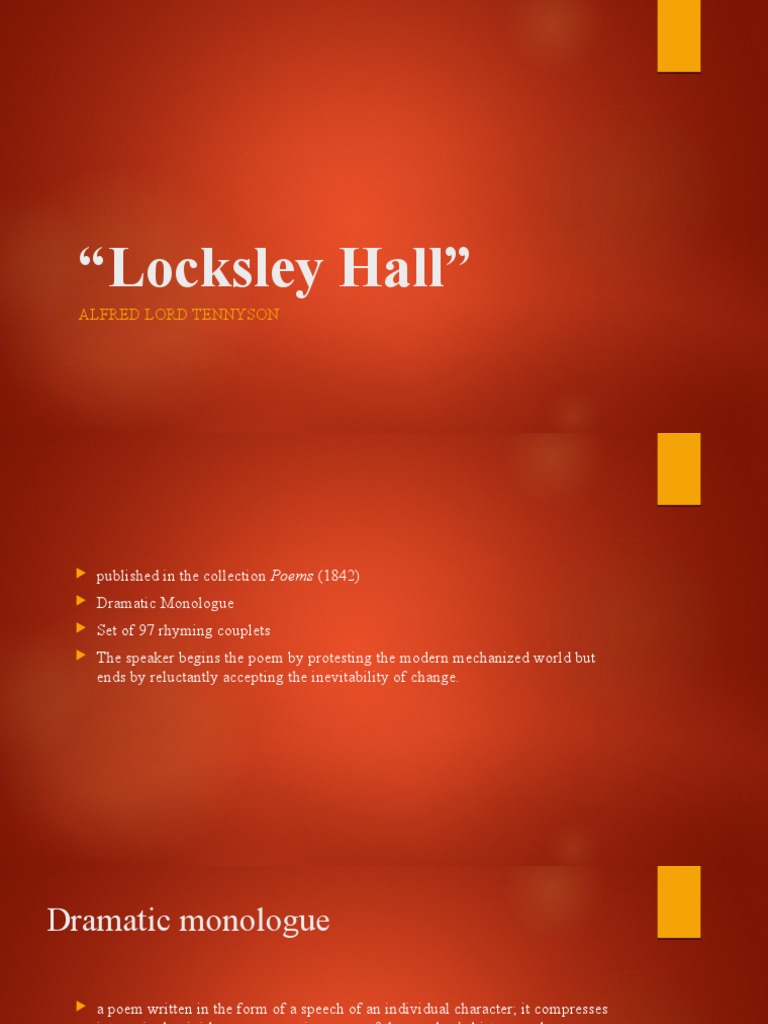 "Locksley Hall": Alfred Lord Tennyson | PDF