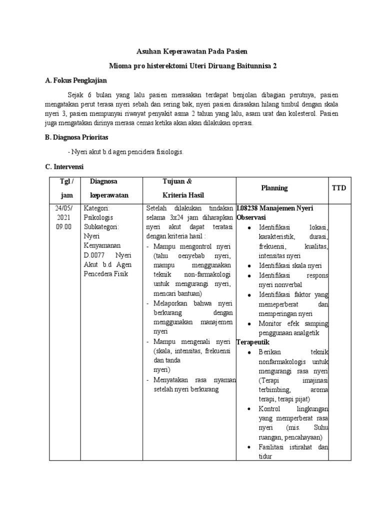 Resume 2 (Mioma Uteri Pro Histerektomi) | PDF