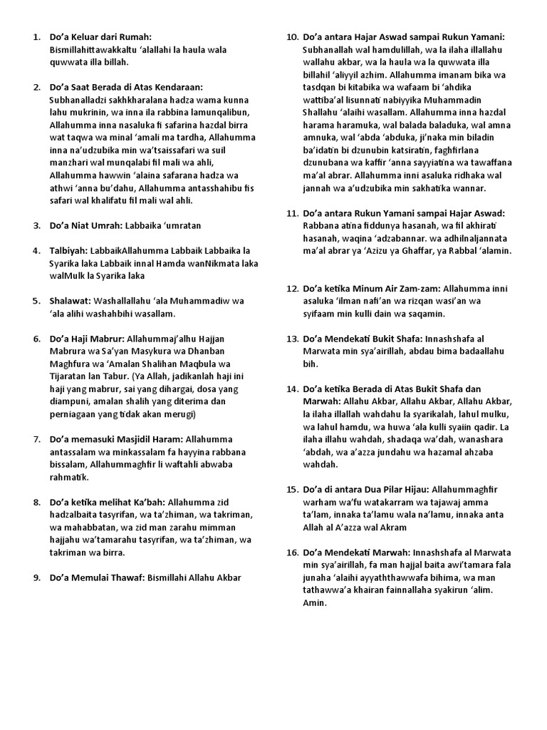 Doa Umrah | PDF