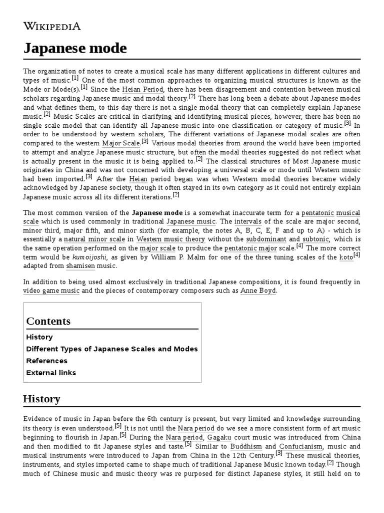 Japanese Mode: History Different Types of Japanese Scales and Modes ...