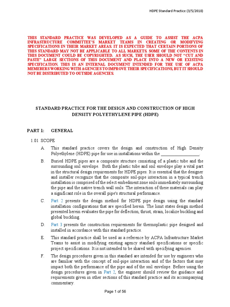 Standard Practice For The Design and Construction of High Density ...