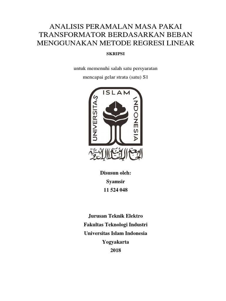 Peramalan Masa Pakai Transformator | PDF