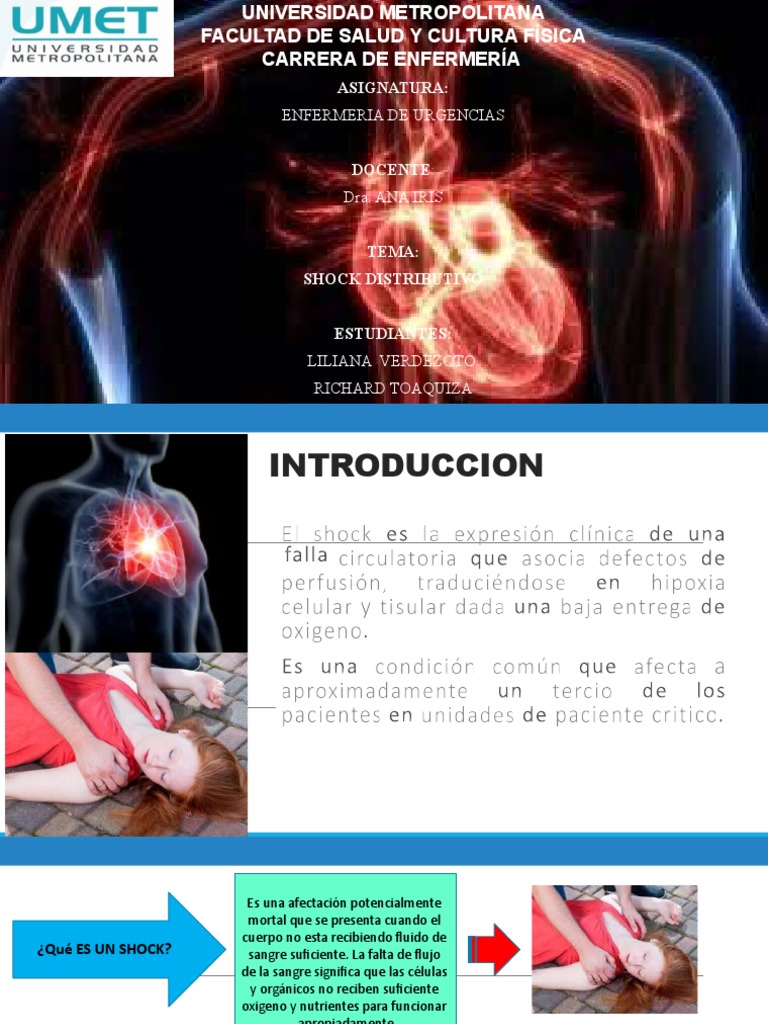 Shock Distributivo en Enfermería | PDF | Choque (circulatorio) | Corazón