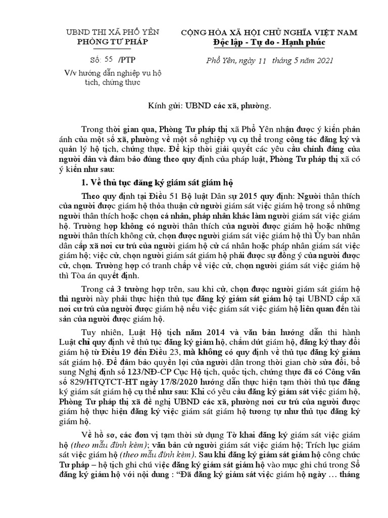 CV hướng dẫn nghiệp vụ hộ tịch chứng thực.signed.signed | PDF