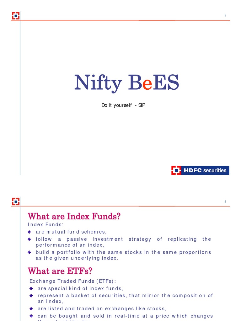 Nifty Bees | PDF | Exchange Traded Fund | Index Fund