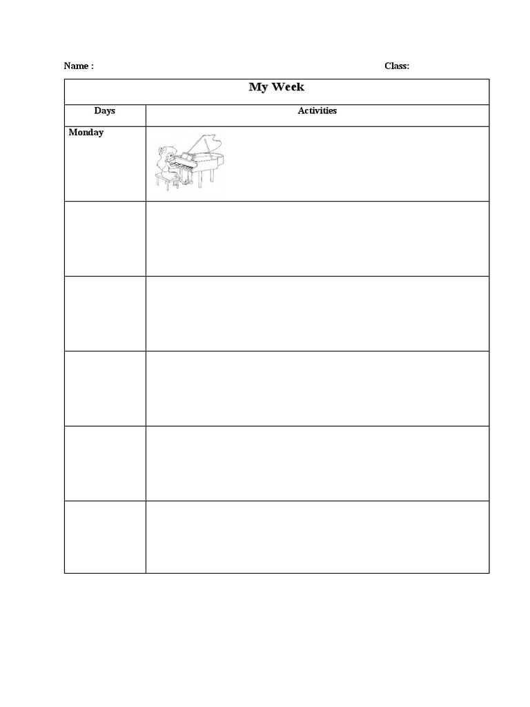 My Week Project | PDF