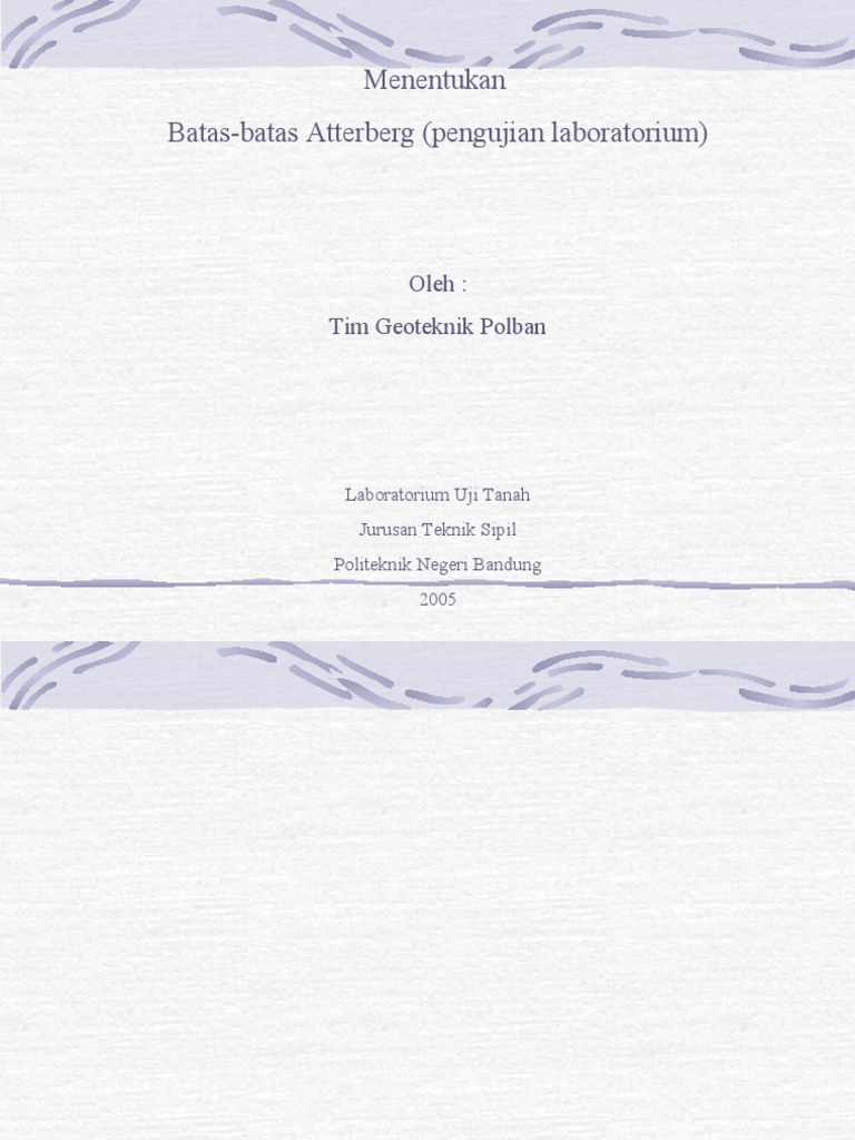Menentukan Batas-Batas Atterberg | PDF
