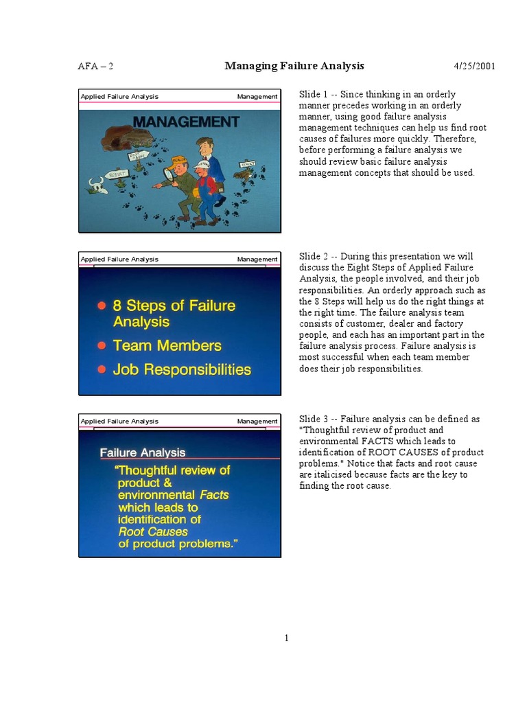 The Eight Steps of Applied Failure Analysis: A Methodical Approach to ...