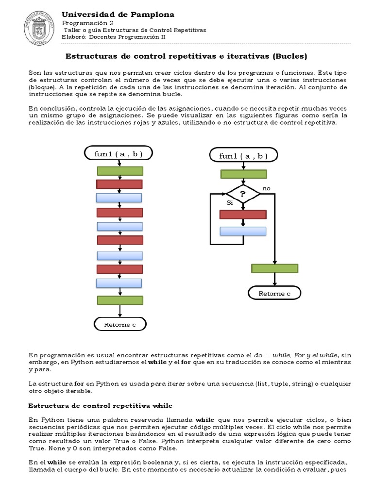 Estructura de Control Repetitivas | PDF | Python (lenguaje de ...