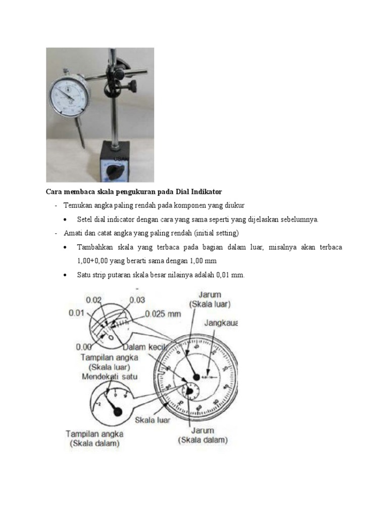 Cara Membaca Skala Pengukuran Pada Dial Indikator1 | PDF
