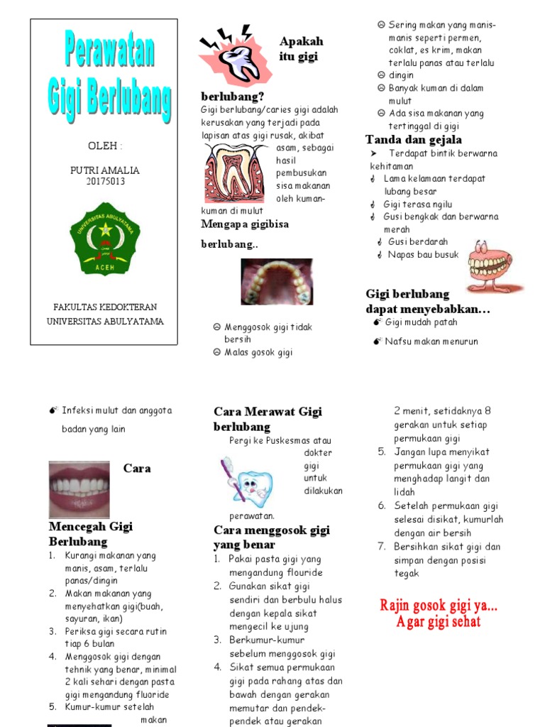 Cara Mencegah dan Merawat Gigi Berlubang | PDF