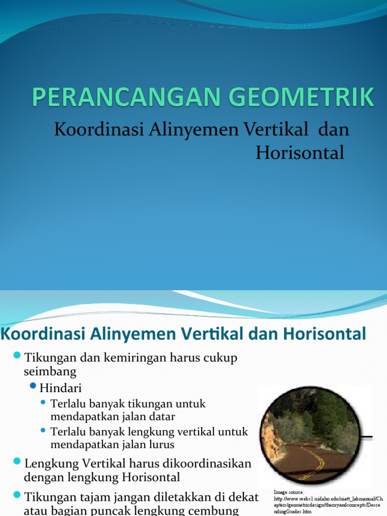 Vertical and Horizontal Alignment Coordination | PDF | Space | Geometry
