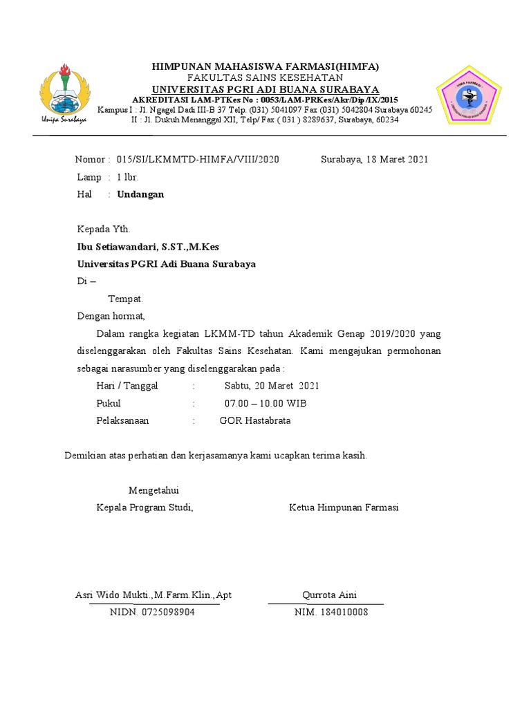 Undangan LKMM TD | PDF | Sains & Matematika