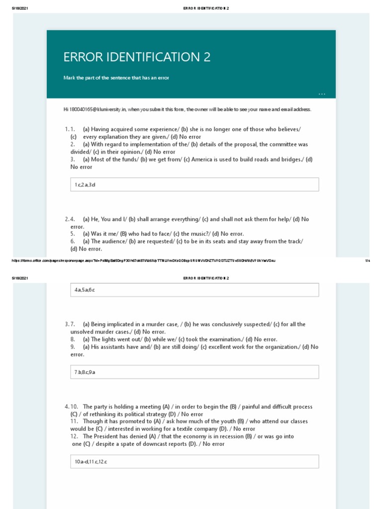 Error Identification 2 | Download Free PDF | Cyberspace | Justice