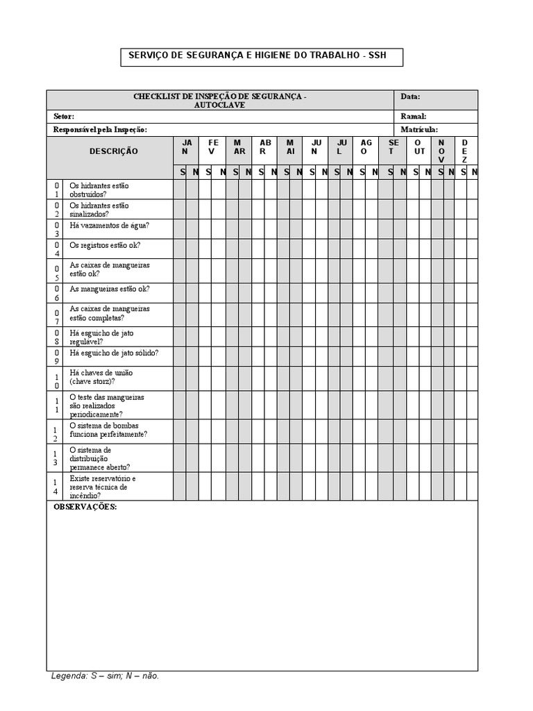 Checklist Hidrante | PDF