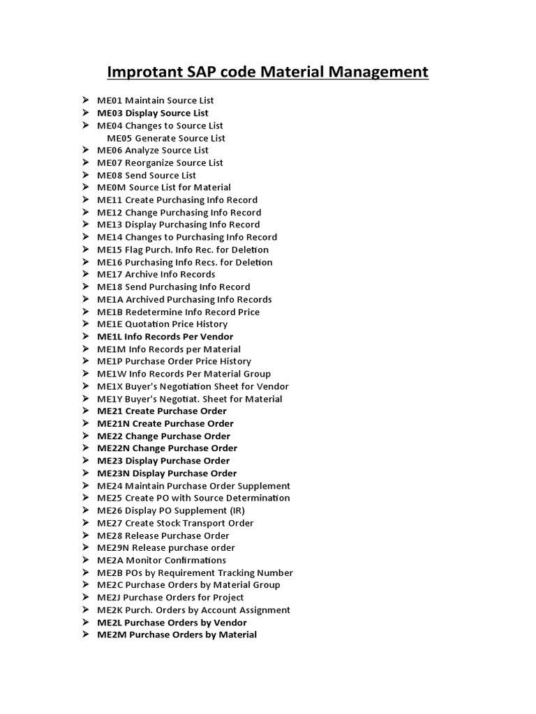MM SAP Command | PDF | Economies | Information Technology Management
