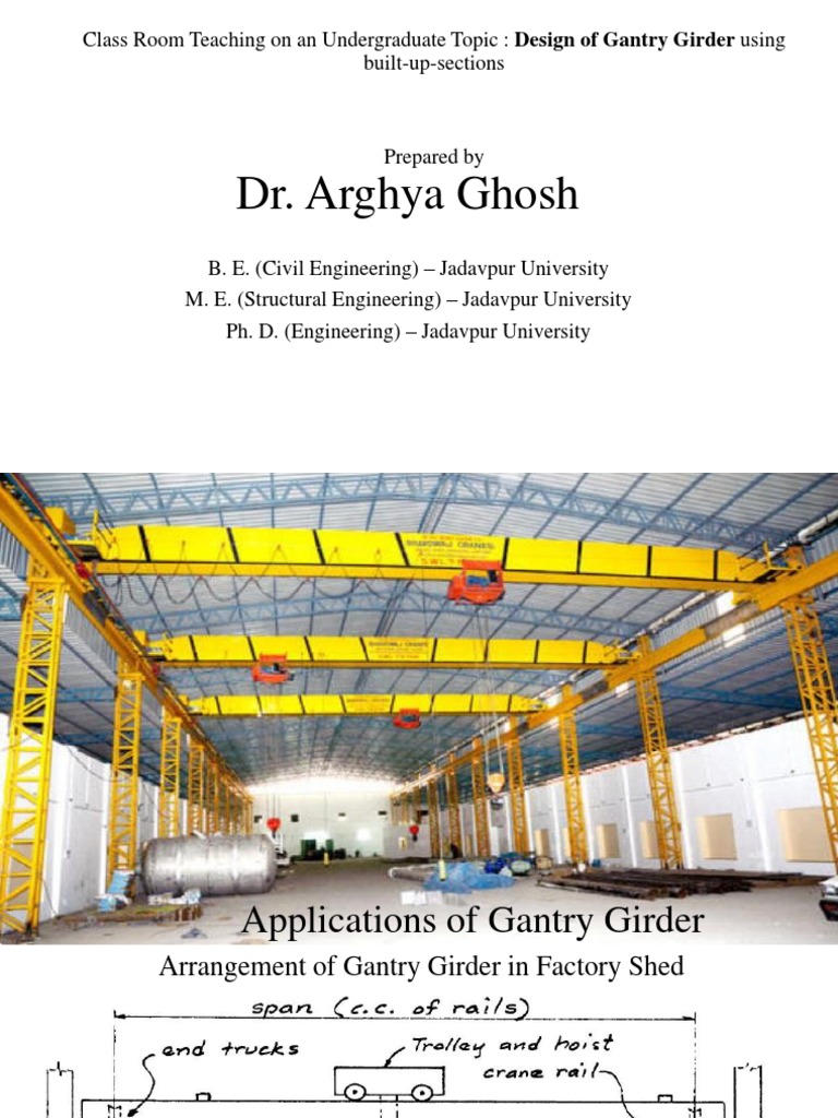 Gantry Girder Design Example | PDF | Economic Sectors | Civil Engineering