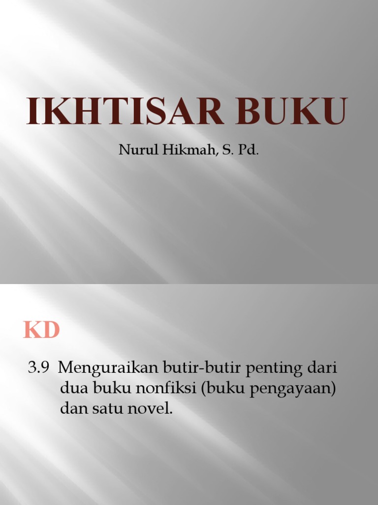 Ikhtisar Buku | PDF