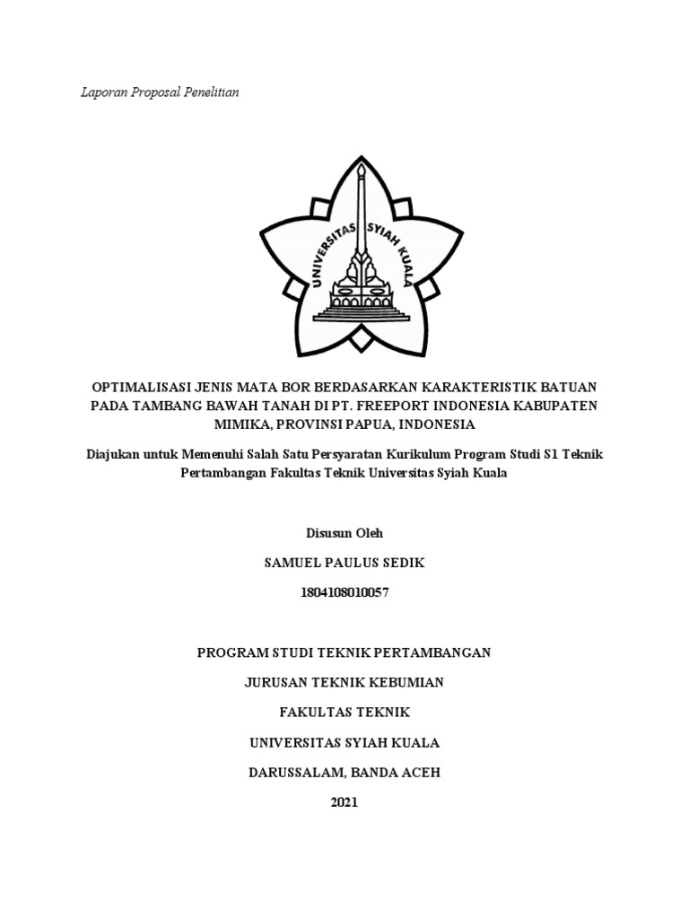 Laporan Proposal Penelitian Bab 1 | PDF | Sains & Matematika
