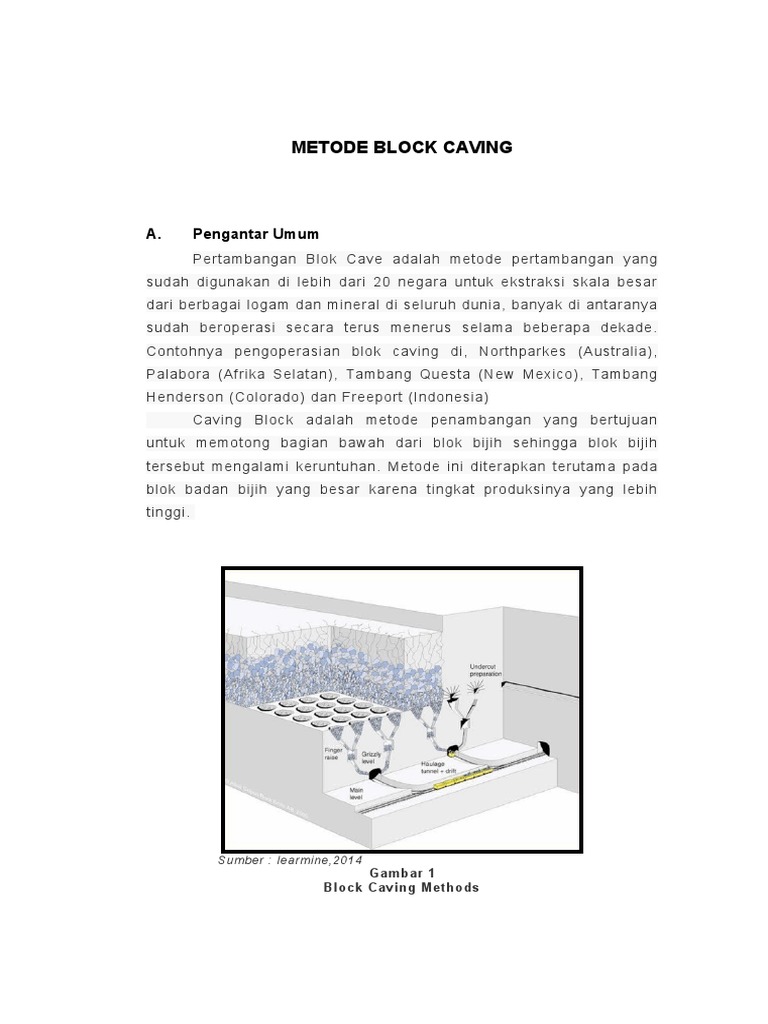 Metode Block Caving | PDF