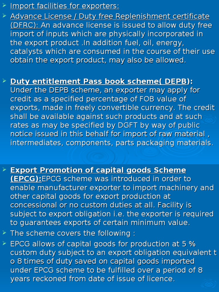 An Overview of Key Export Promotion Schemes, Incentives and Support ...