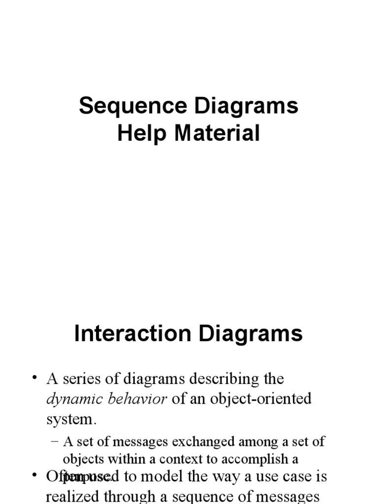 Sequence Diagram | PDF | Control Flow | Object (Computer Science)