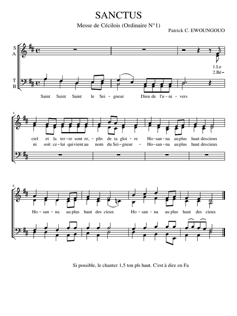 SANCTUS - Messe Des Cécilois | PDF | Messe | Liturgie et culte chrétien