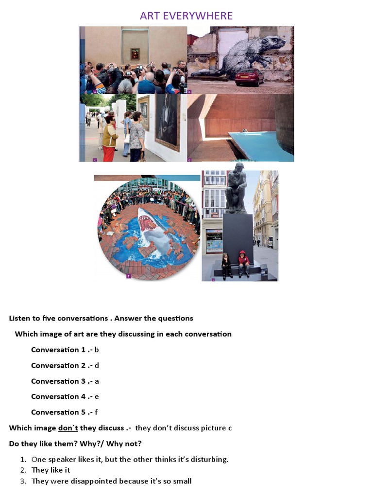 Art Conversations and Opinions Explained | PDF | Language Arts & Discipline