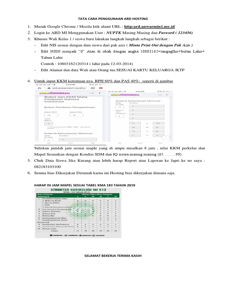 Tata Cara Penggunaan Ard Hosting-Dikonversi | PDF | Karier & Perkembangan