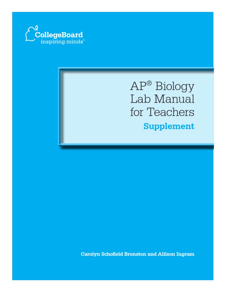 AP Biology Lab Manual For Teachers: Supplement | PDF | Dominance ...