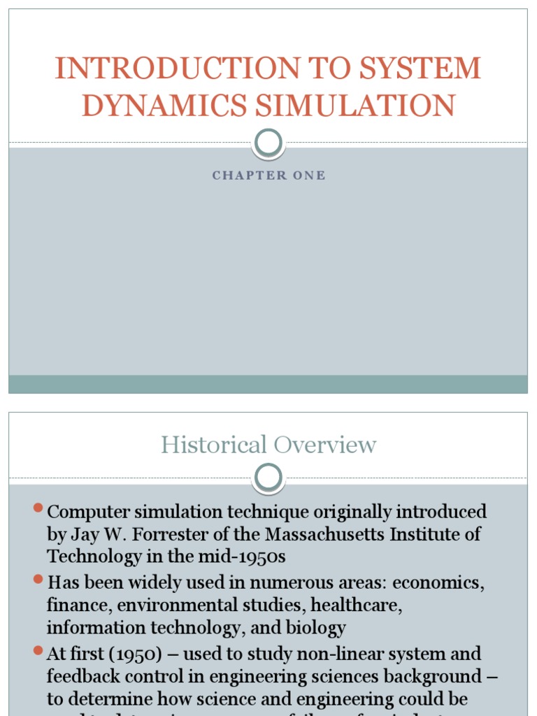 Chapter 1 Introduction To System Dynamics Simulation | PDF | System ...