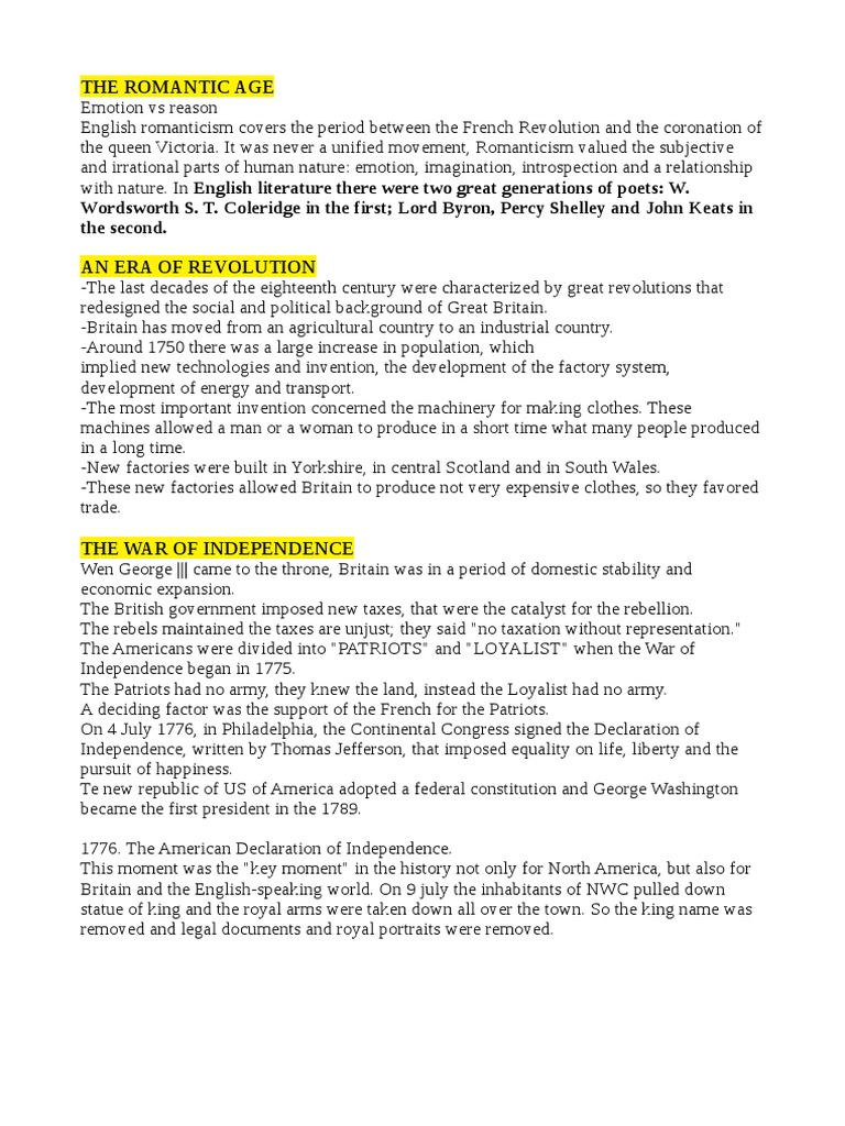 Romanticismo Generale + Frankenstein | PDF | Gothic Fiction | Romanticism