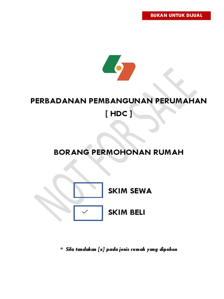 Borang Permohonan Rumah HDC | PDF